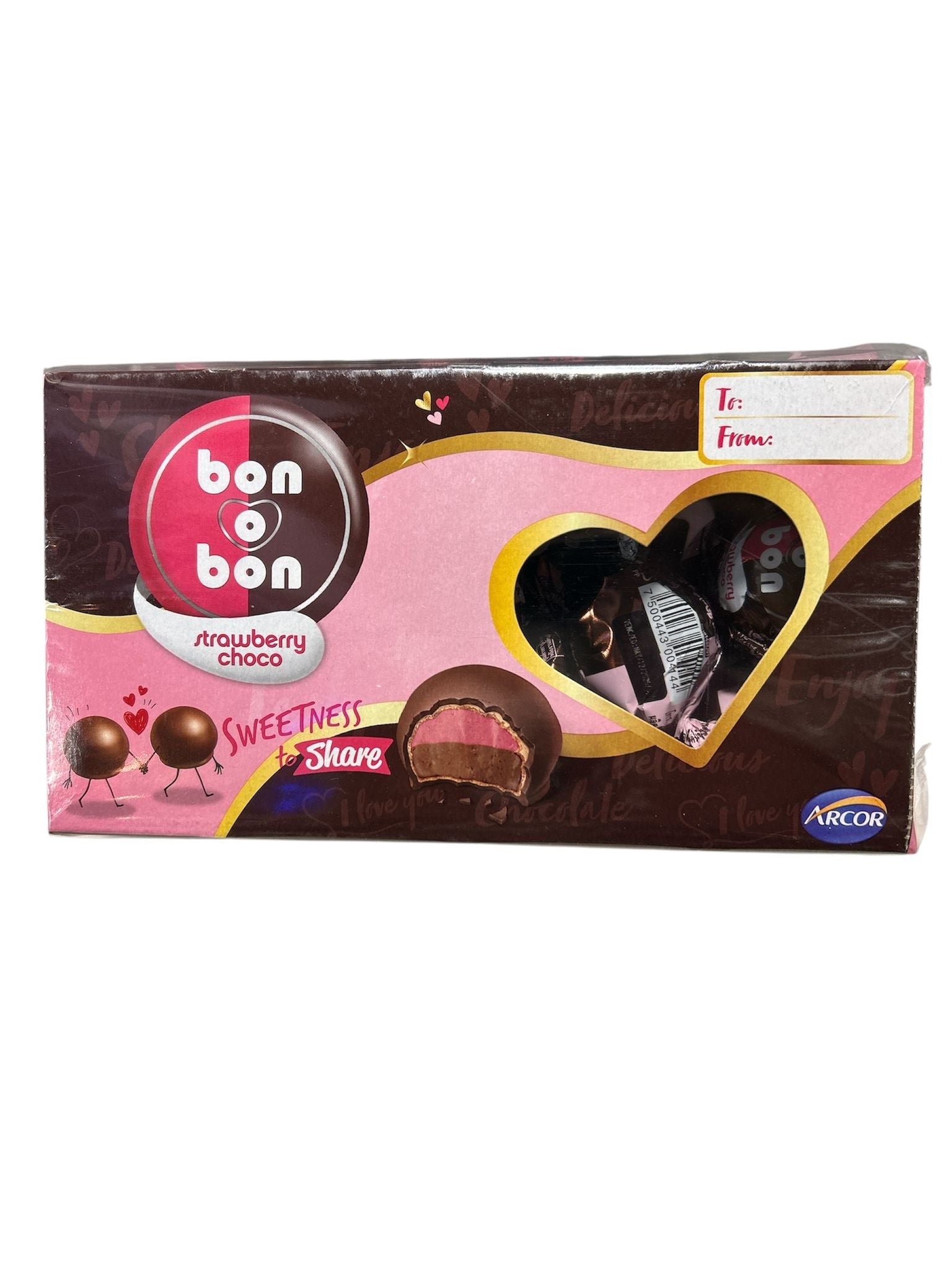 Chocolates bonObon Box - Sabor Fresa con chocolate – Tienda Salvadoreña Atl